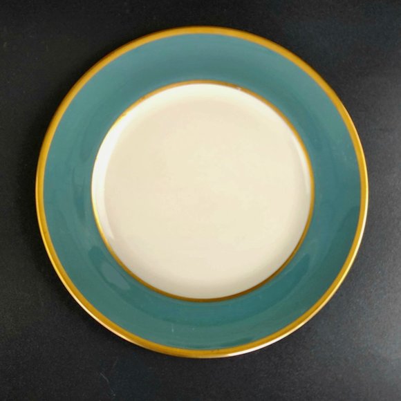 Dining | Vintage B B Plate Sylvancalifornia Teal Green Gold Rim By ...